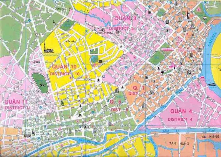 Mapa de Vietnam y sus ciudades importantes - Siamtrails